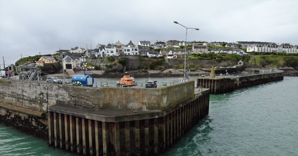 Harbour pier wall drone inspection case study | Engineers With Drones